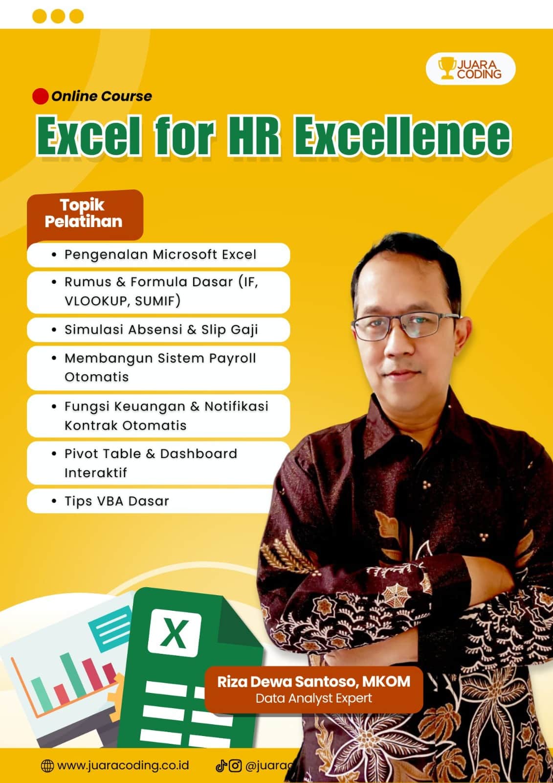 Excel untuk Administrasi dan Manajemen Data Bootcamp - JuaraCoding